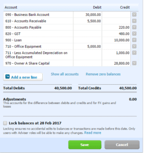 How To Enter Opening Balances In Xero